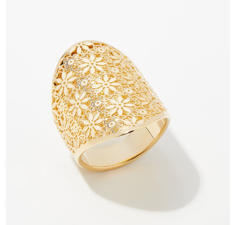 Stefano Oro 14K Yellow Gold Flower Ricami Ring - TSC.ca
