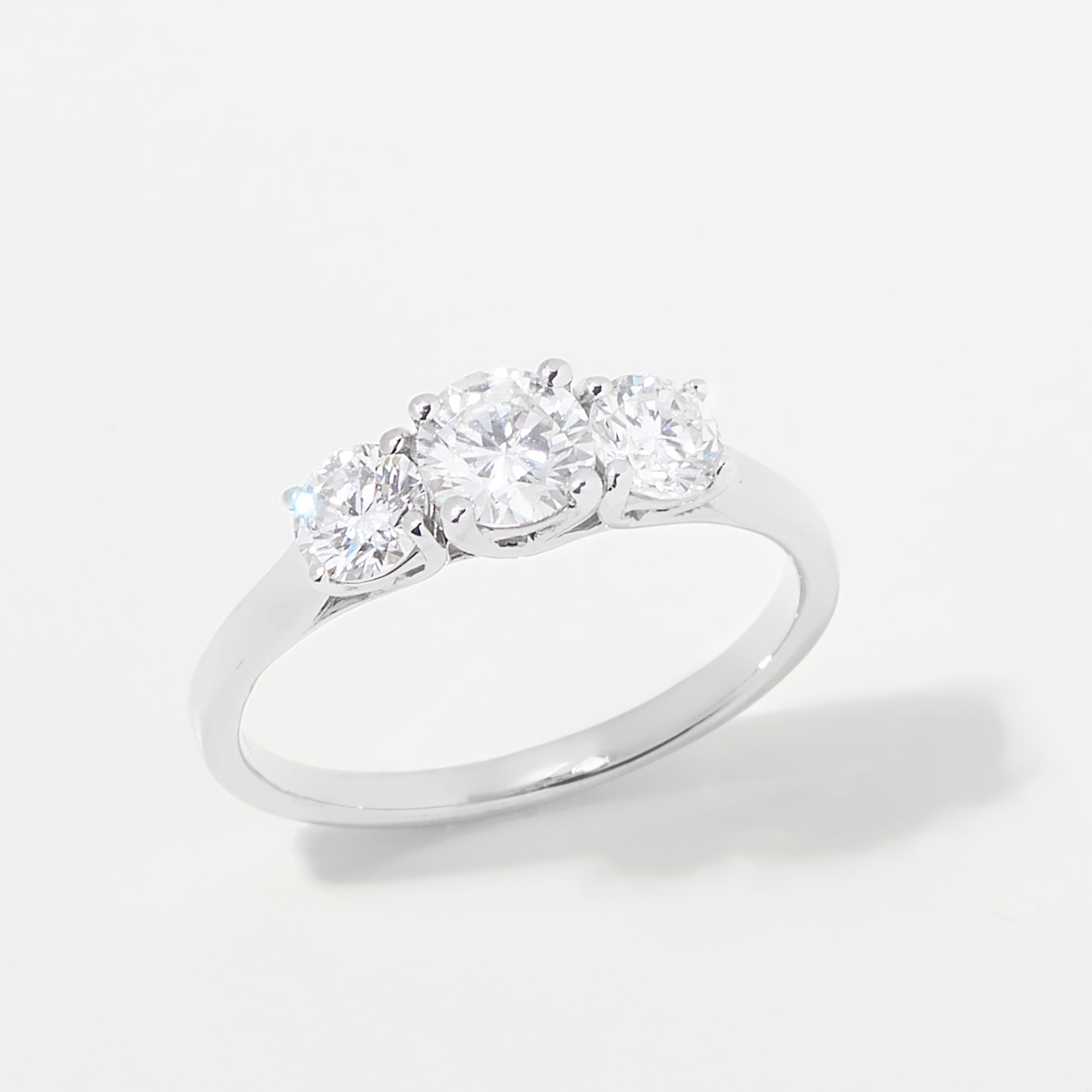EVERA Diamonds 18K Gold Round Trinity Diamond Ring - TSC.ca