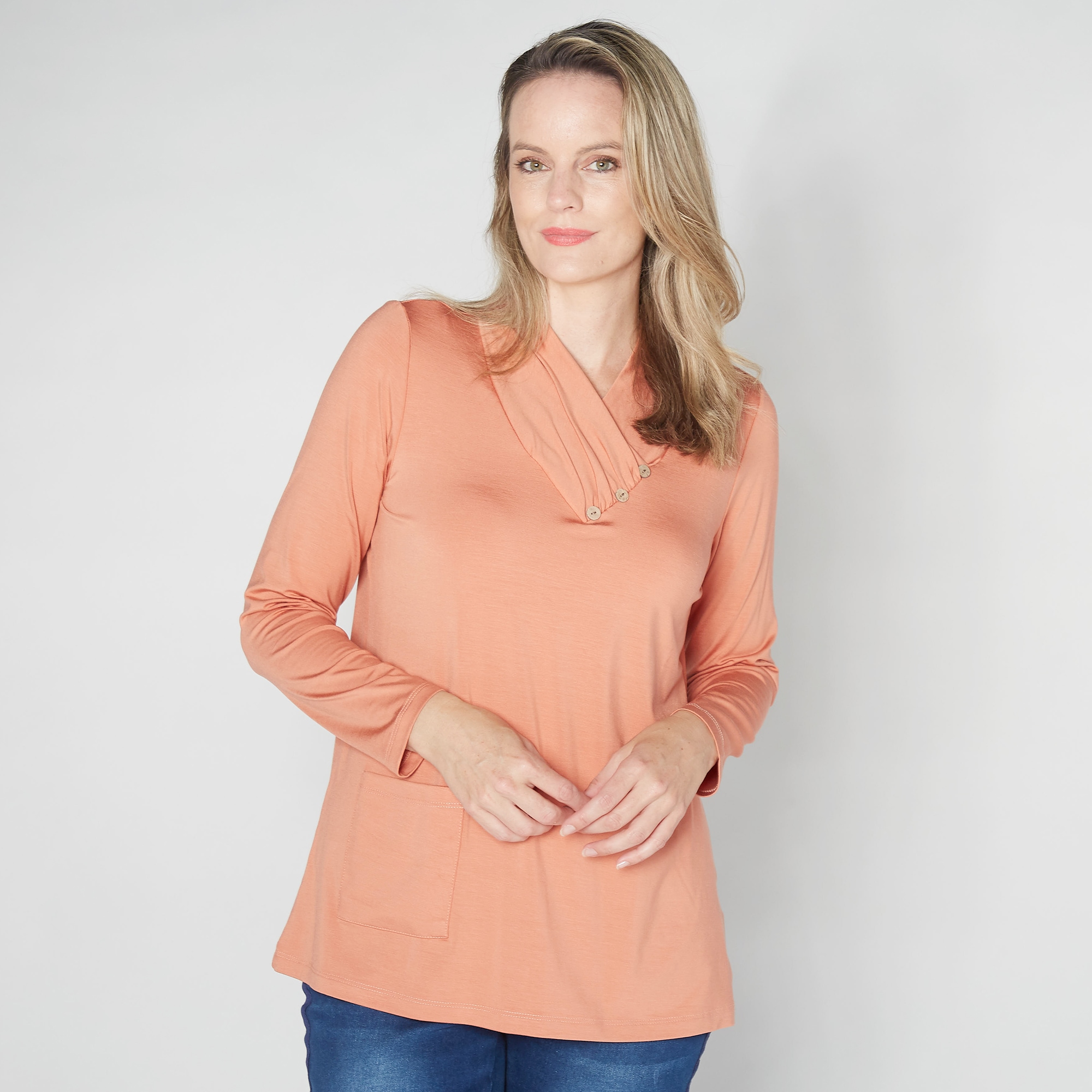 Mr. Max Ultra Modal Tunic with Collar and Button Detail - TSC.ca