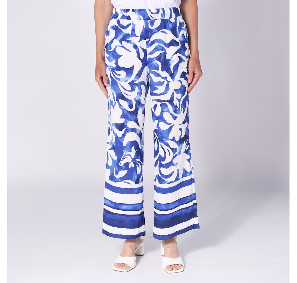 Mr. Max Santa Barbara Printed Border Wide Leg Pant - TSC.ca