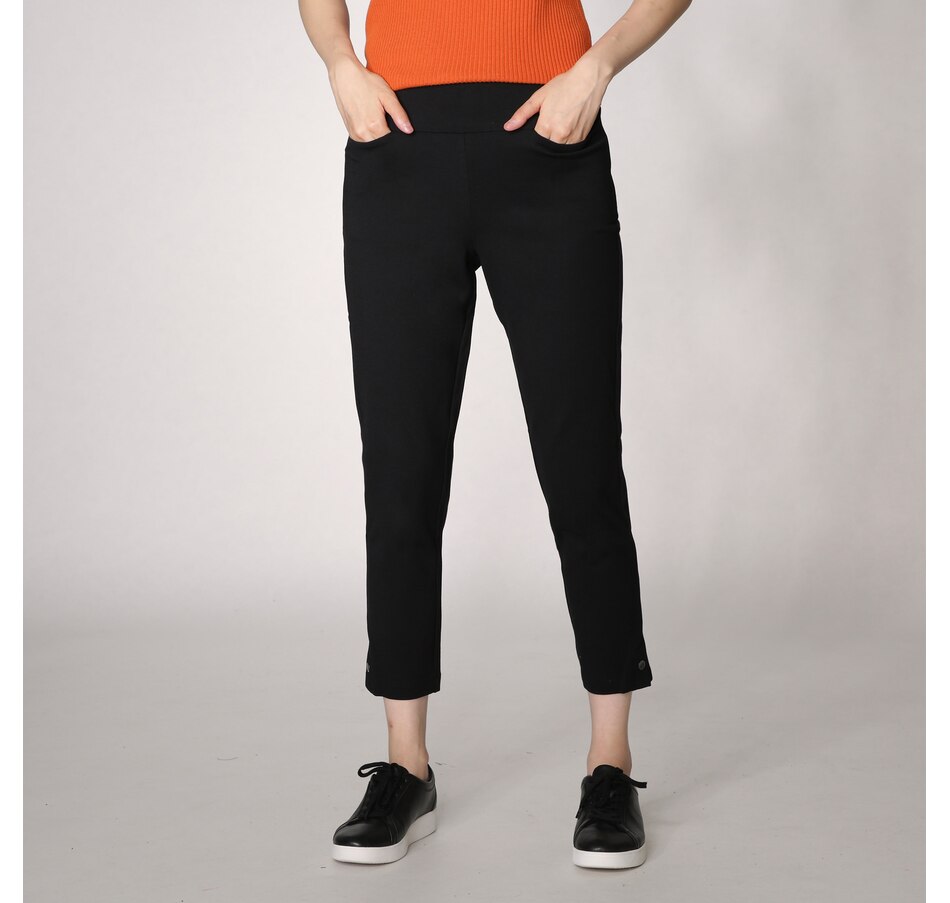 Joan Rivers Classics Collection Signature Knit Ankle Pants with Pockets ...