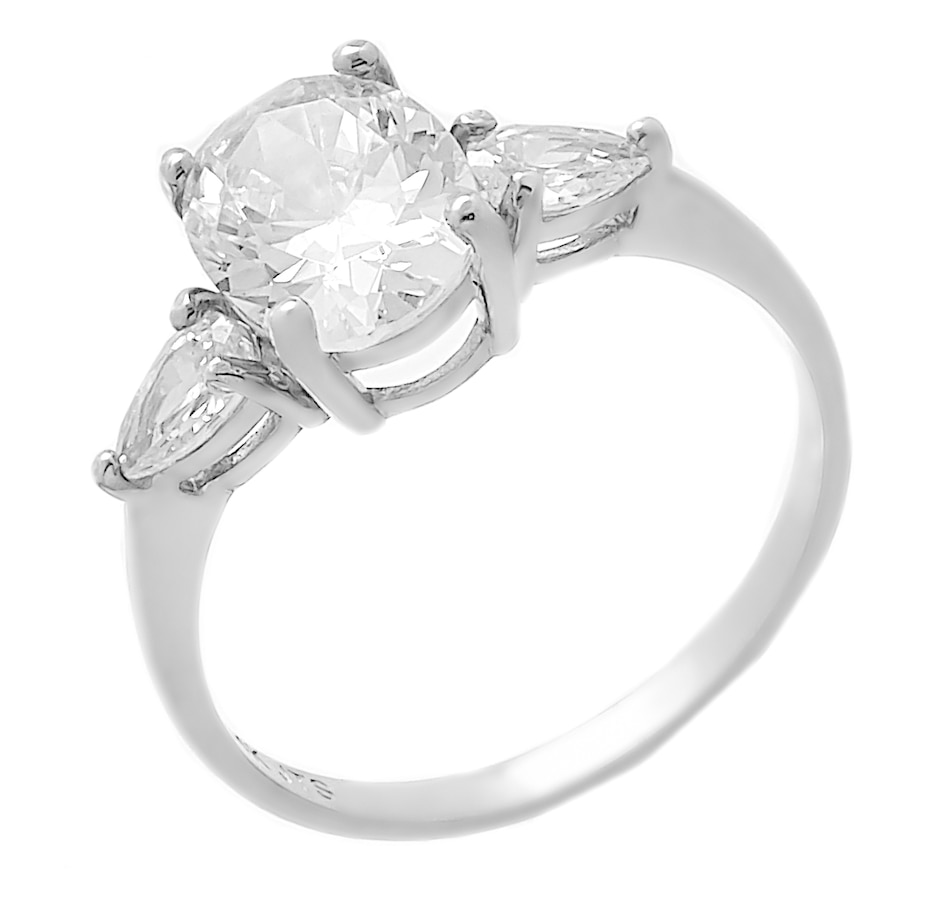Golden by Deborah Freund 14K Gold 88 Facets Oval Cubic Zirconia Ring ...