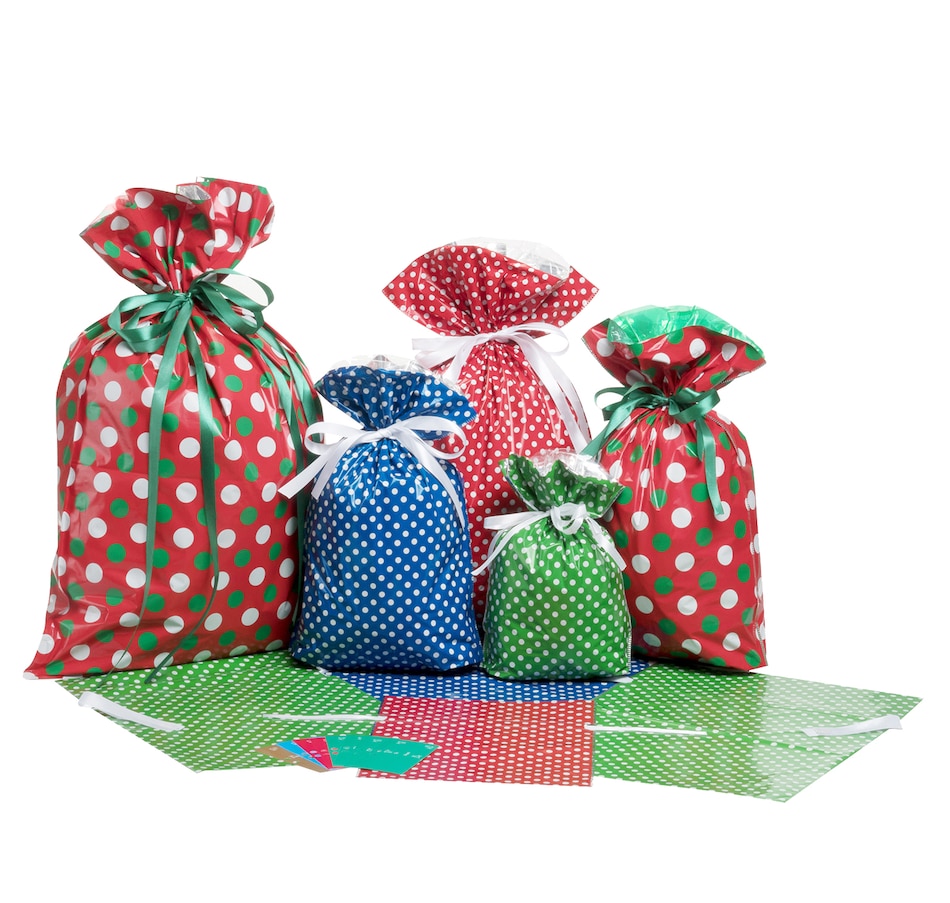 Holiday Memories 18-Piece Polka Dot Gift Bag Set - TSC.ca