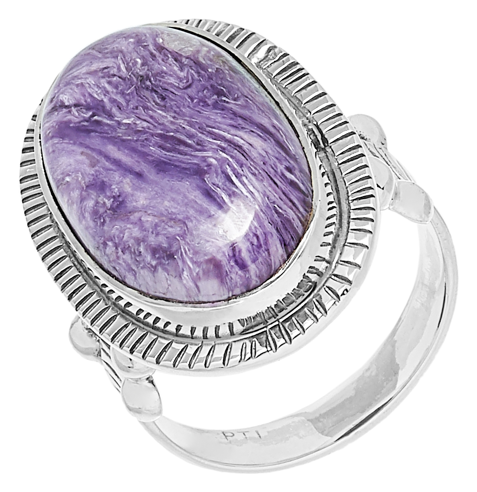 Himalayan Gems Sterling Silver Charoite Ring - TSC.ca