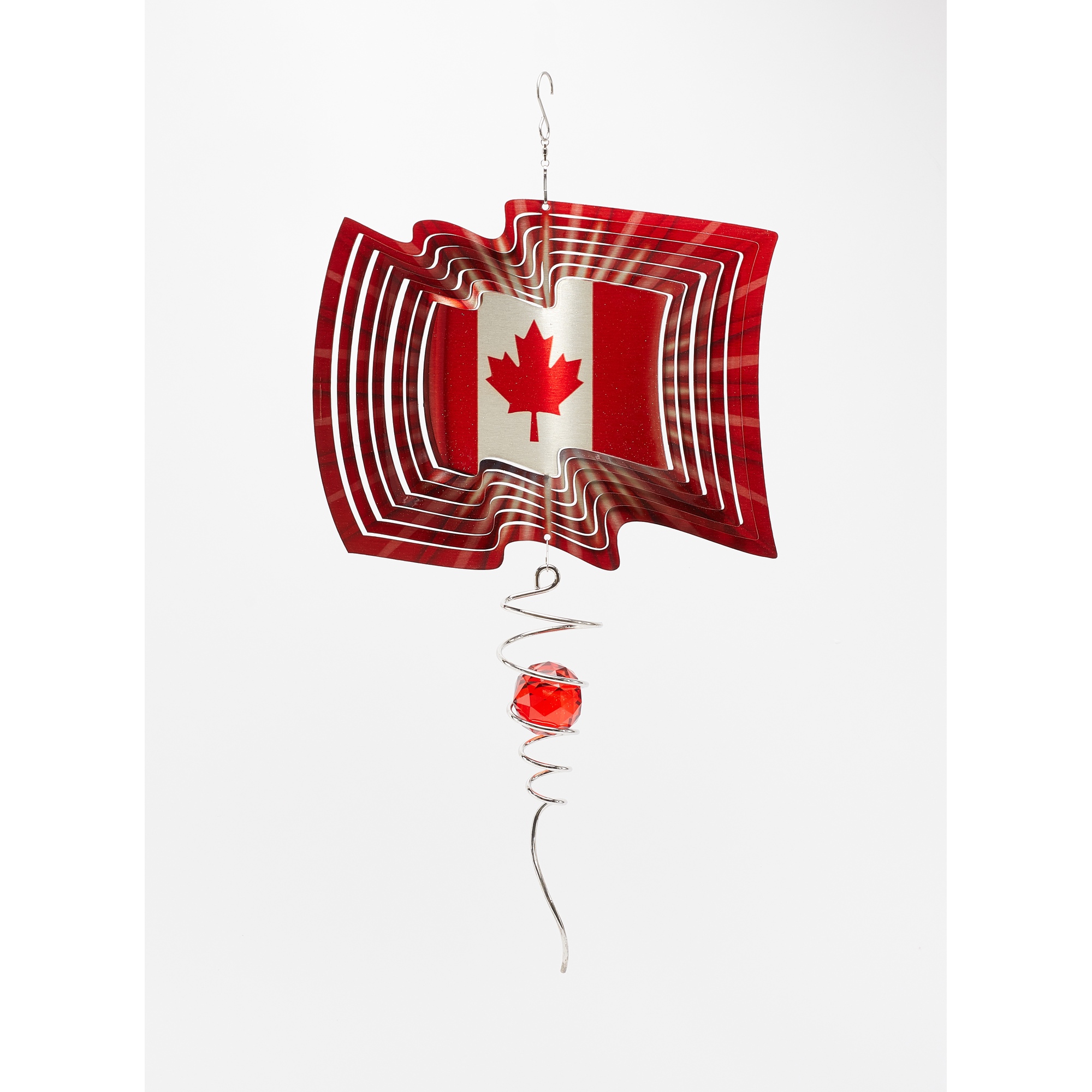 Spinfinity Designs Canada Flag with Spiral Tail Large Wind Spinner - TSC.ca