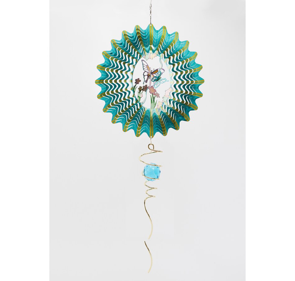 Spinfinity Designs 3D Butterfly with Crystal Tail 12" Wind Spinner - TSC.ca