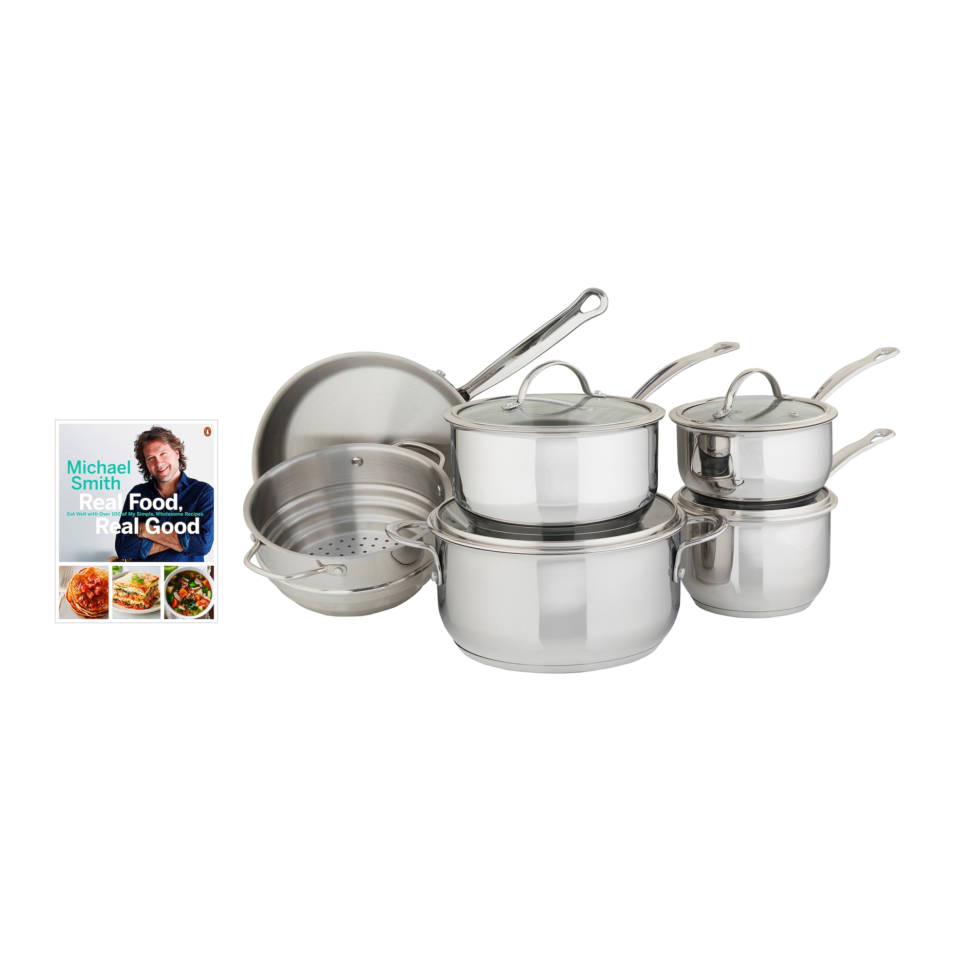 Meyer Nouvelle Stainless Steel 10-Piece Cookware Set with Bonus ...