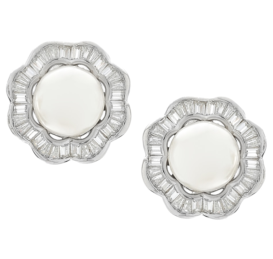 Deborah Freund Designs Sterling Silver Simulated Pearl & Cubic Zirconia ...