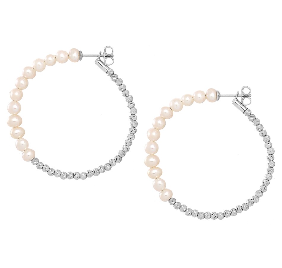 Imperial Pearls Sterling Silver 4-4.5mm Freshwater Pearl & Brilliance ...