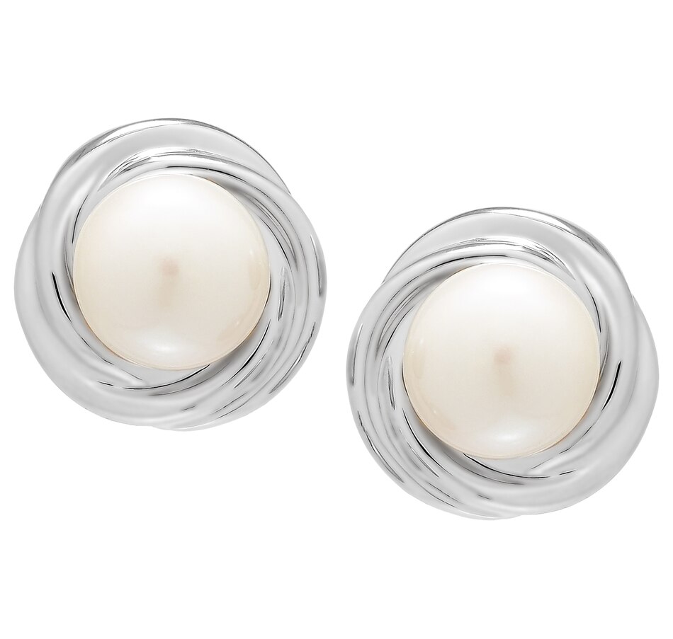 Imperial Pearls Sterling Silver 8-8.5 mm Button Freshwater Pearl ...