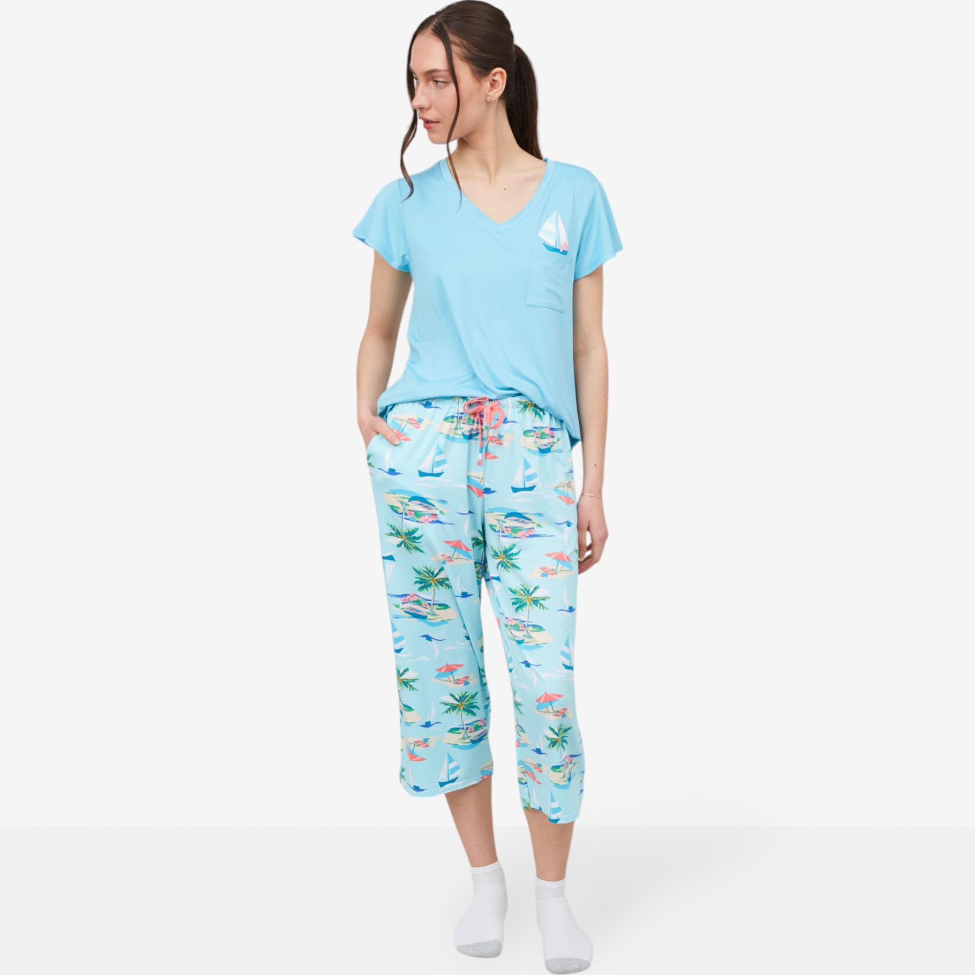 Cuddl Duds Cool and Airy Pocket Full of Sunshine PJ Set - TSC.ca