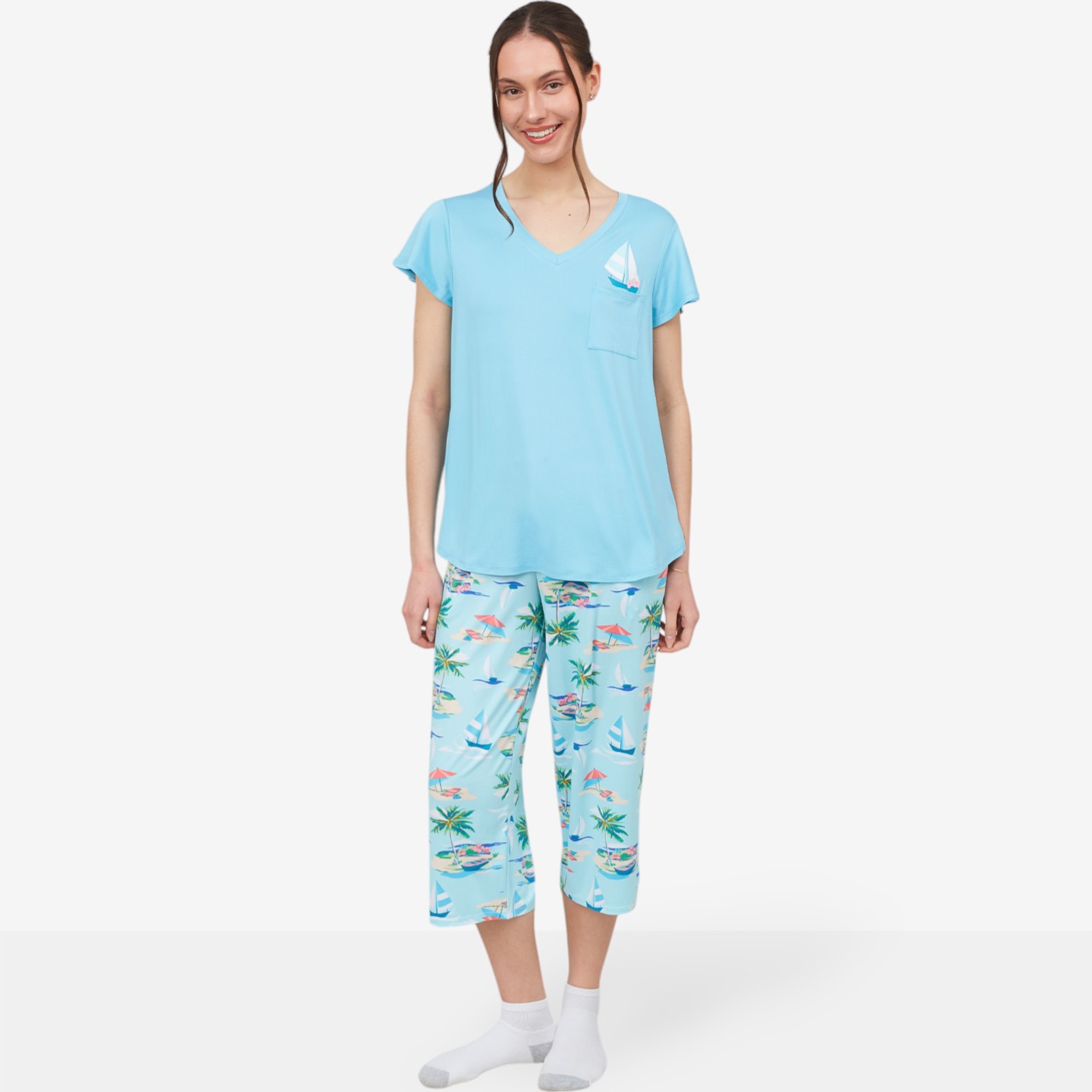 Cuddl Duds Cool and Airy Pocket Full of Sunshine PJ Set - TSC.ca