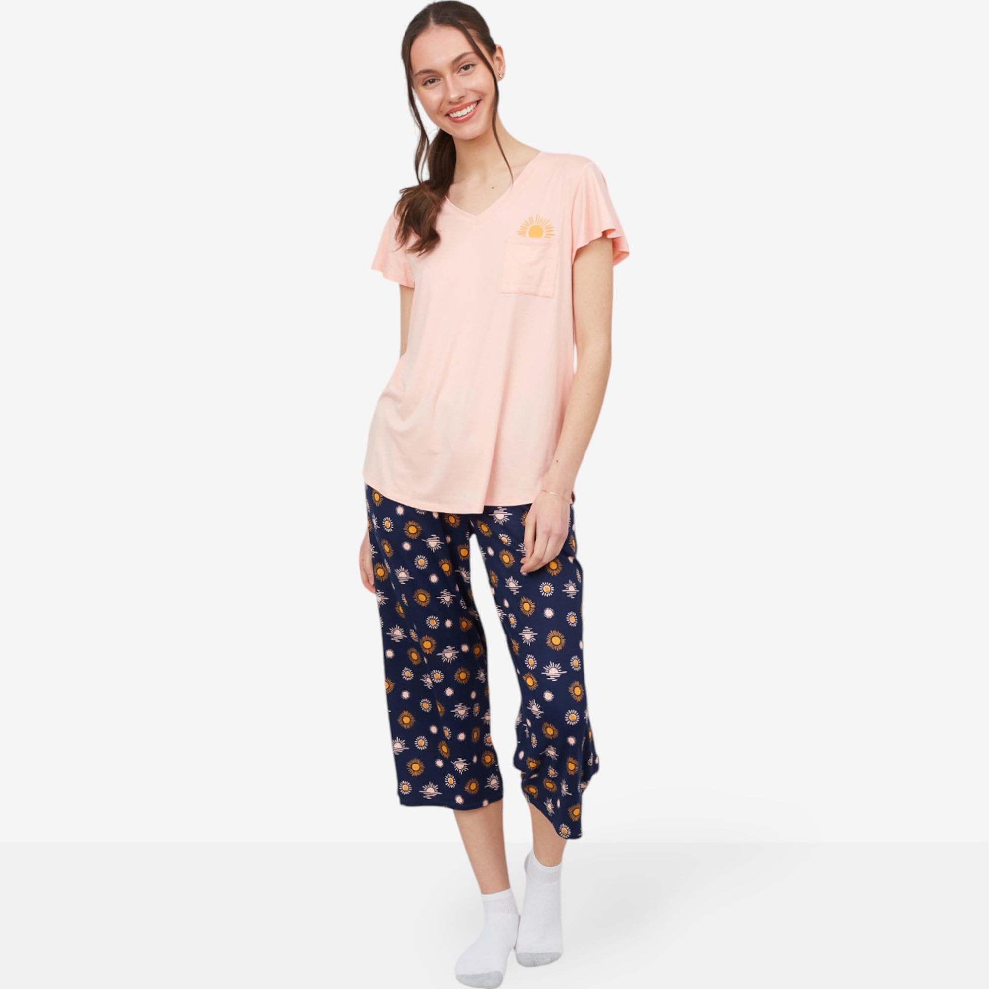 Cuddl Duds Cool and Airy Pocket Full of Sunshine PJ Set - TSC.ca
