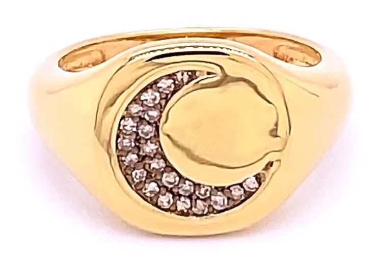 Rare Gem Girl Sterling Silver and Plated Signet Ring - TSC.ca