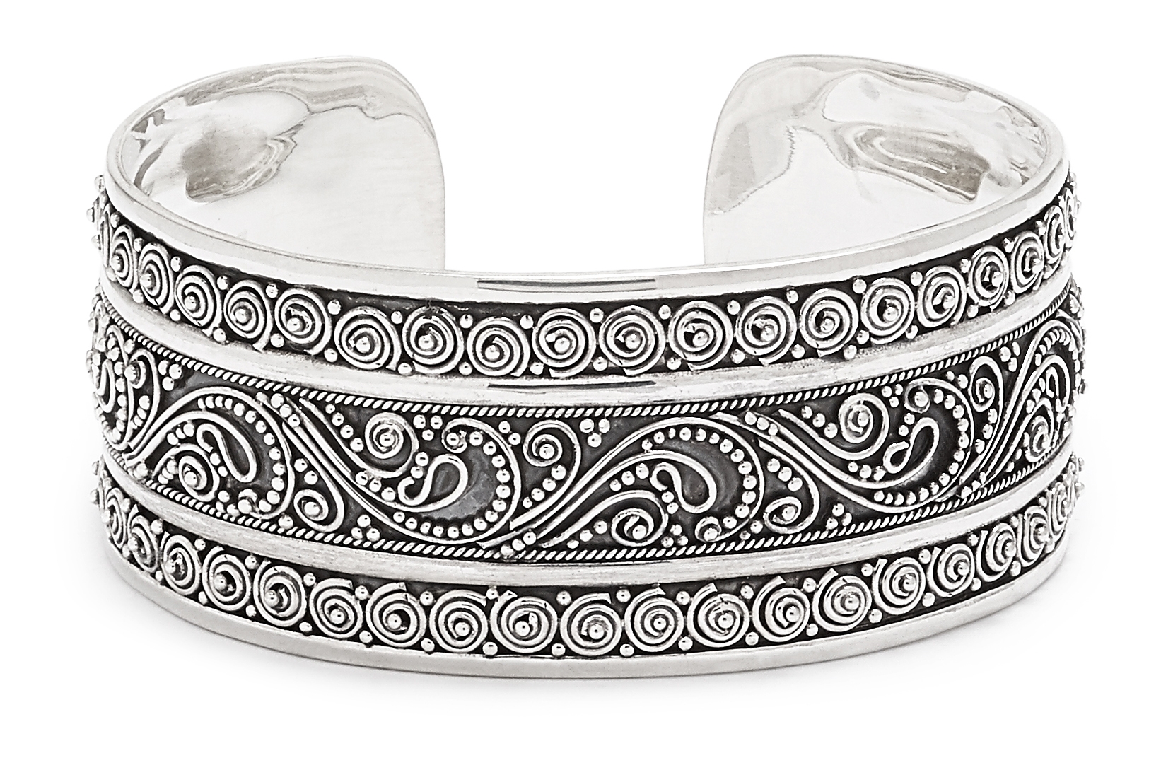 Samuel B. Collection Sterling Silver Filigree Design Cuff - TSC.ca