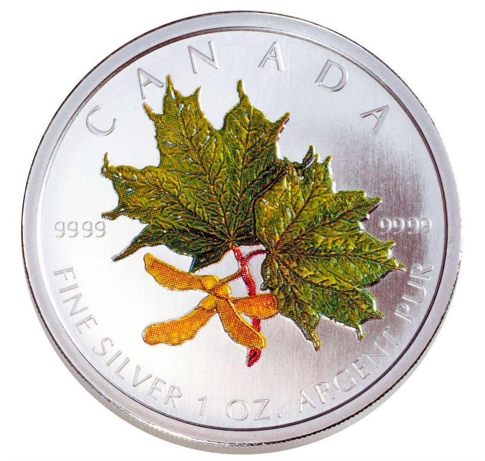 $5 Colour Maple Leaf Fine Silver Coin Spring - TSC.ca