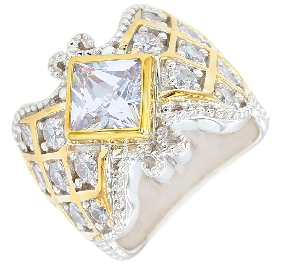 Diamonelle Sterling Silver Fancy Diamonelle Ring - TSC.ca