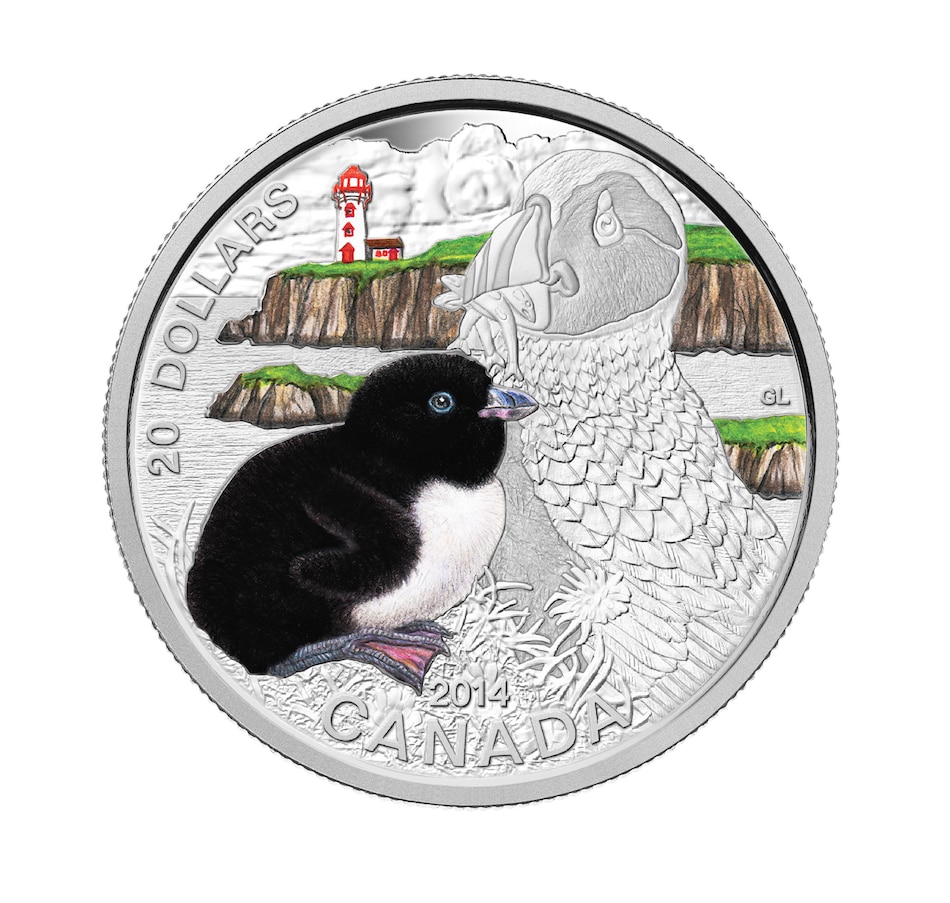 $20 Baby Animals Fine Silver Coin: Puffin - TSC.ca