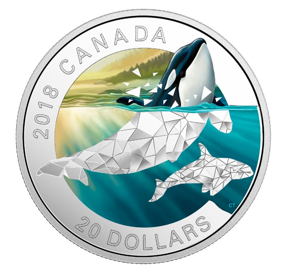 Coins - Canadian Mint Products - 2018 $20 Fine Silver Coin: Orca ...
