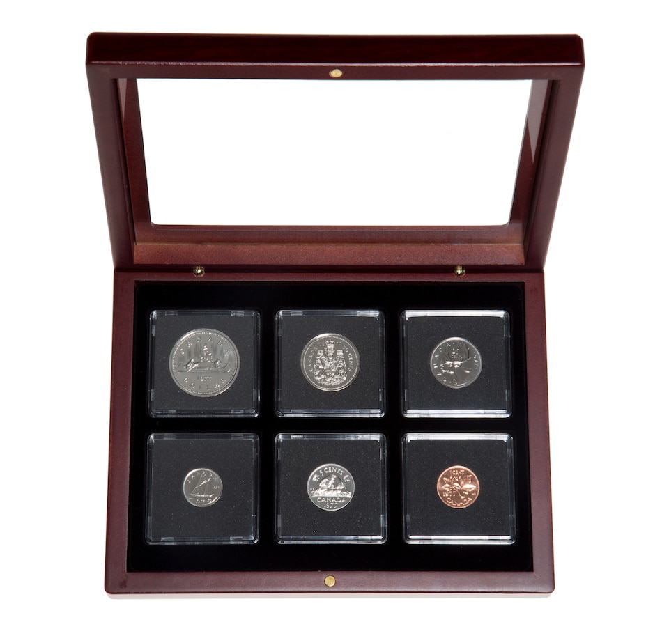 Toys & Hobbies - Coins - 1977 Proof Set Presented in Custom Mahogany ...