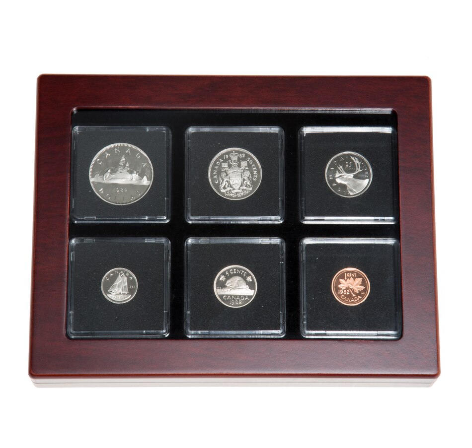 Toys & Hobbies - Coins - 1982 Proof Set in Custom Mahogany Finish Case ...