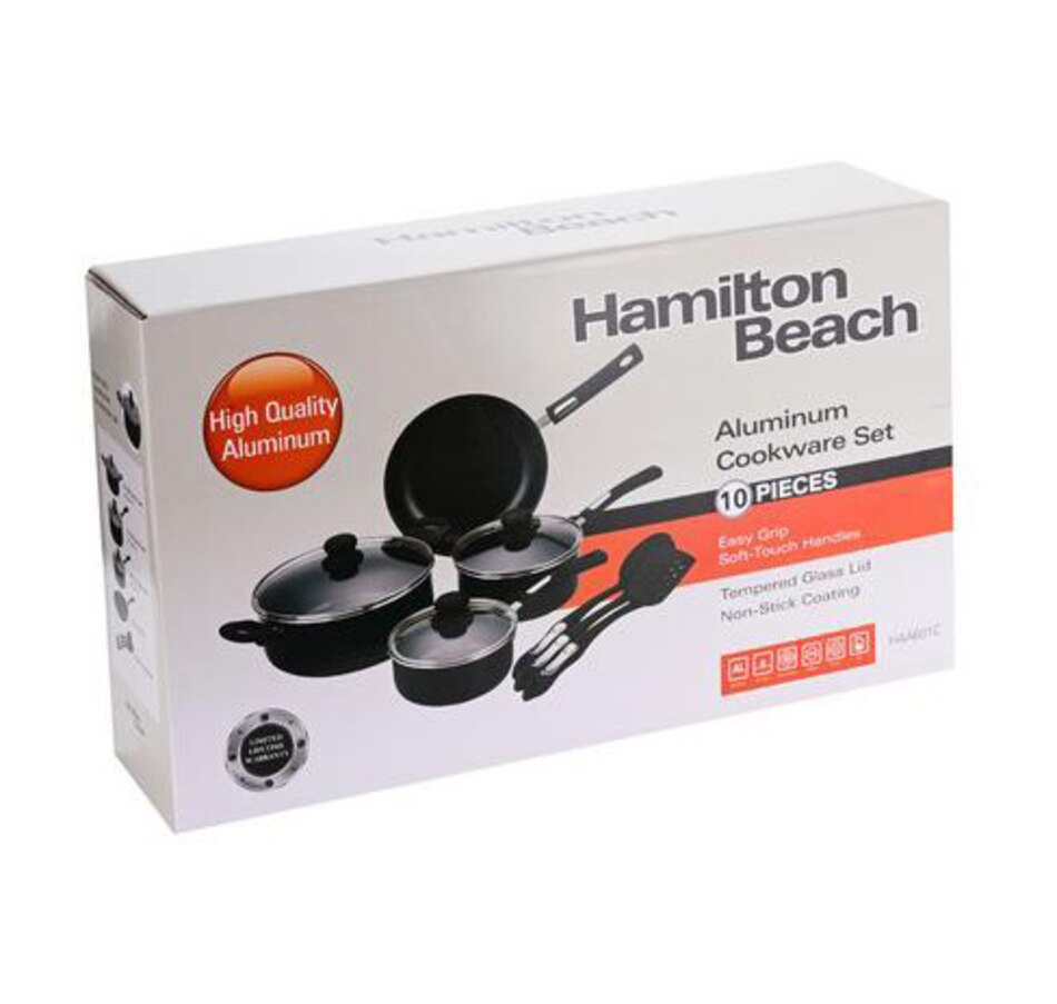tsc.ca - Hamilton Beach 10-Piece Aluminum Non-Stick Cookware Set with ...