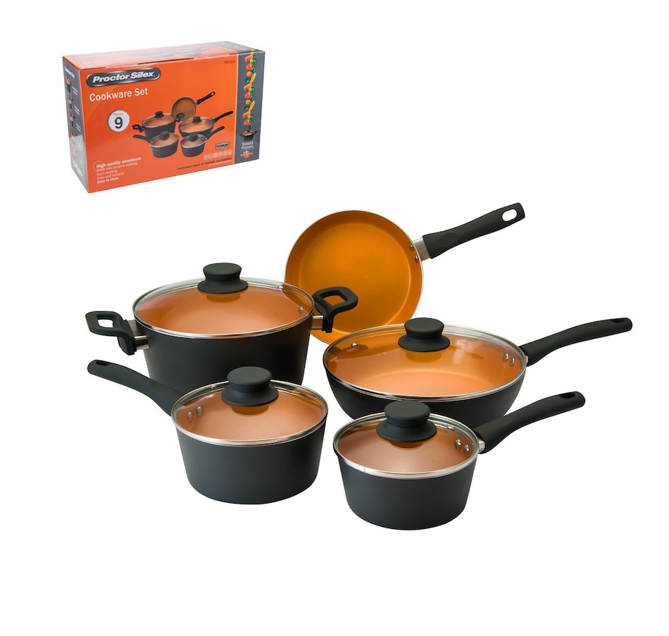 Kitchen - Cookware - Cookware Sets - Proctor Silex PS Cookware 9-Piece ...