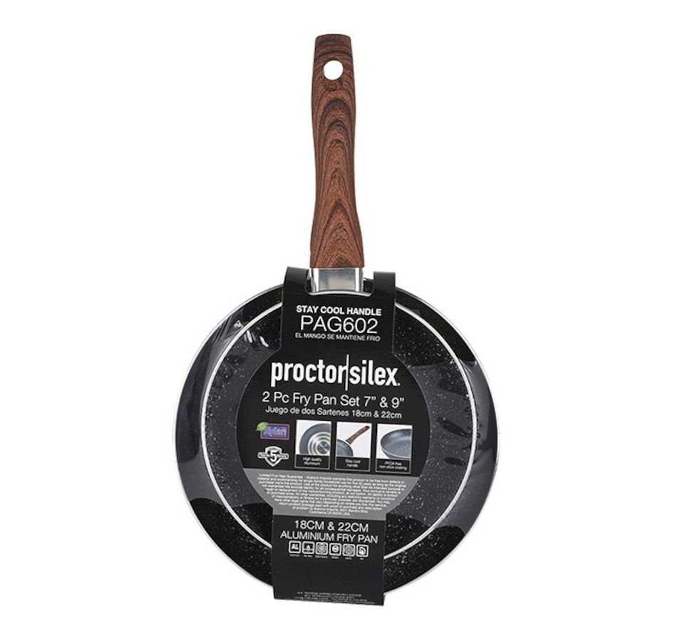 Proctor Silex 2-Piece Non-Stick Aluminum Frying Pan Set (7" and 9 ...