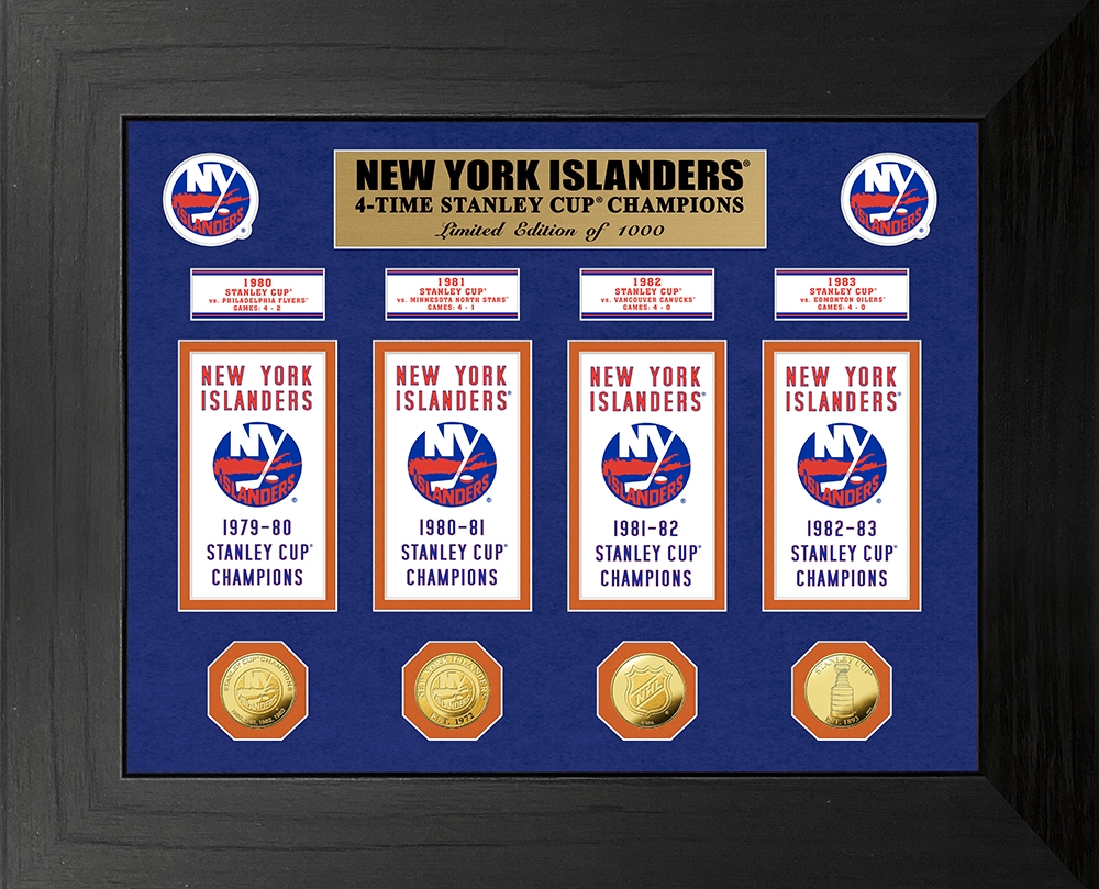 New York Islanders Four-Time Stanley Cup Champions Deluxe Gold Coin and ...