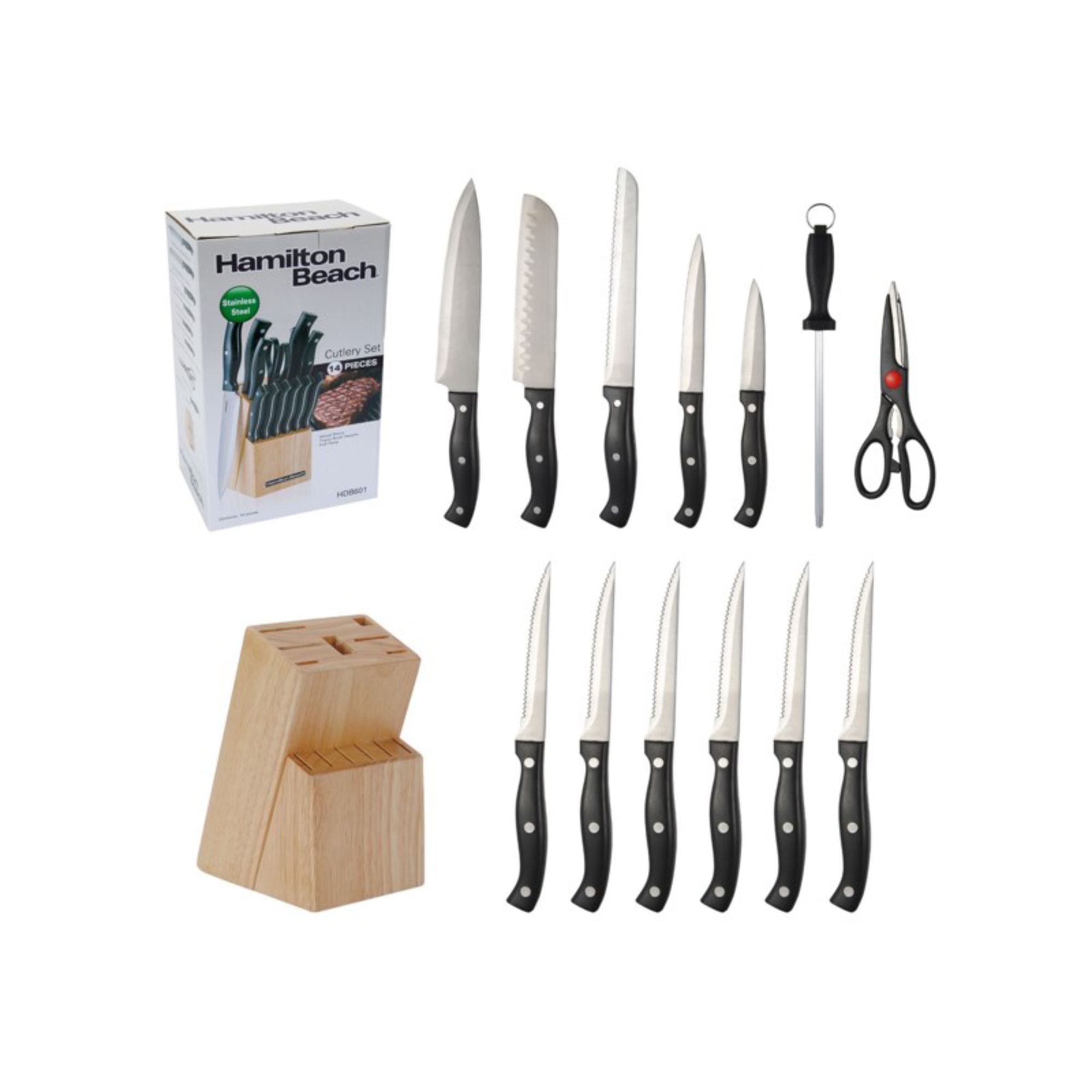 Hamilton Beach 14-Piece Stainless Steel Knife Set - TSC.ca
