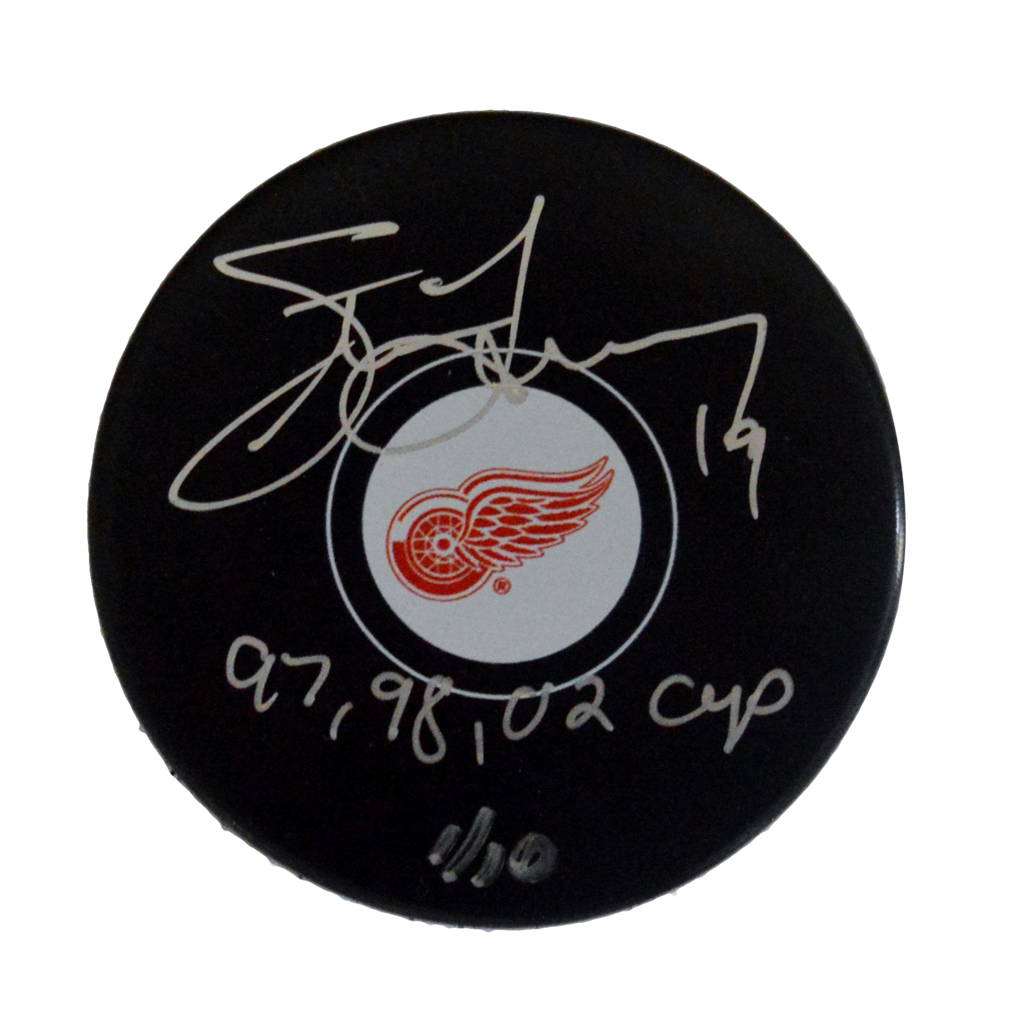 TSC Exclusive Autographed Steve Yzerman Detroit Red Wings Stanley Cups ...