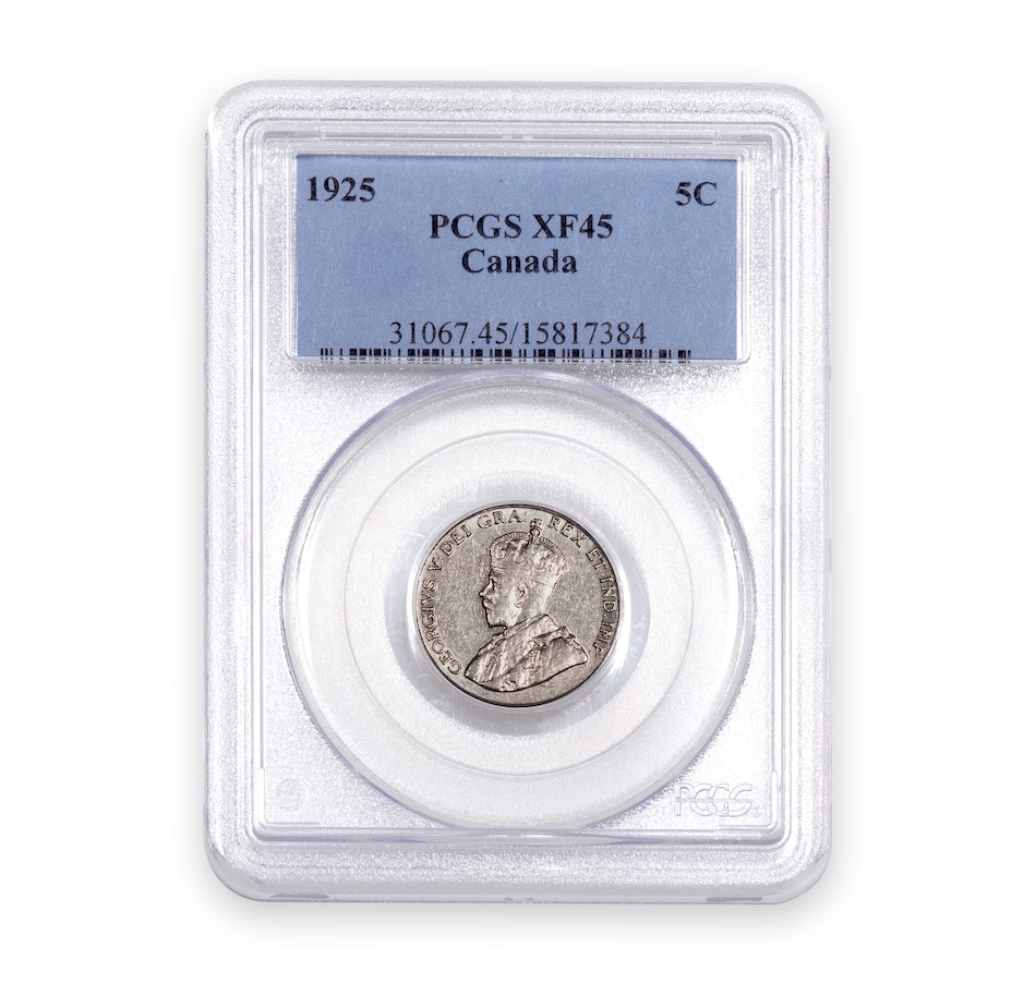 Rare Key Date 1925 Five-Cent Coin PCGS Certified Choice Extremely Fine ...