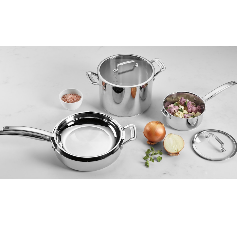 Cuisinart 11-Piece Nesting Stainless-Steel Cookware Set - TSC.ca Cuisinart 11-Piece Nesting Stainless-Steel Cookware Set - TSC.ca