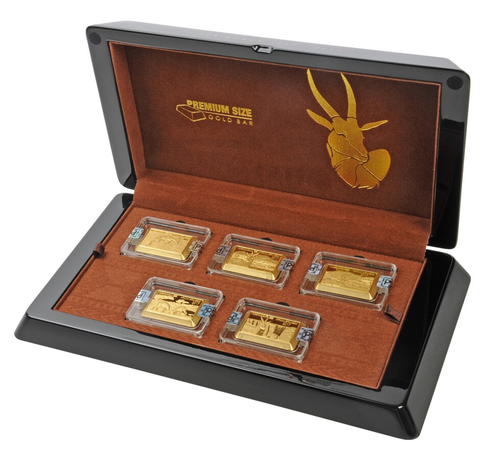 Premium-Size Pure Gold Bar Coin Set: Springbok - TSC.ca