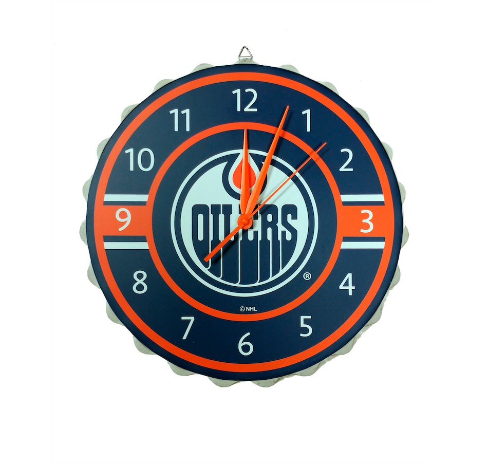 Edmonton Oilers NHL Bottle Cap Wall Clock - TSC.ca