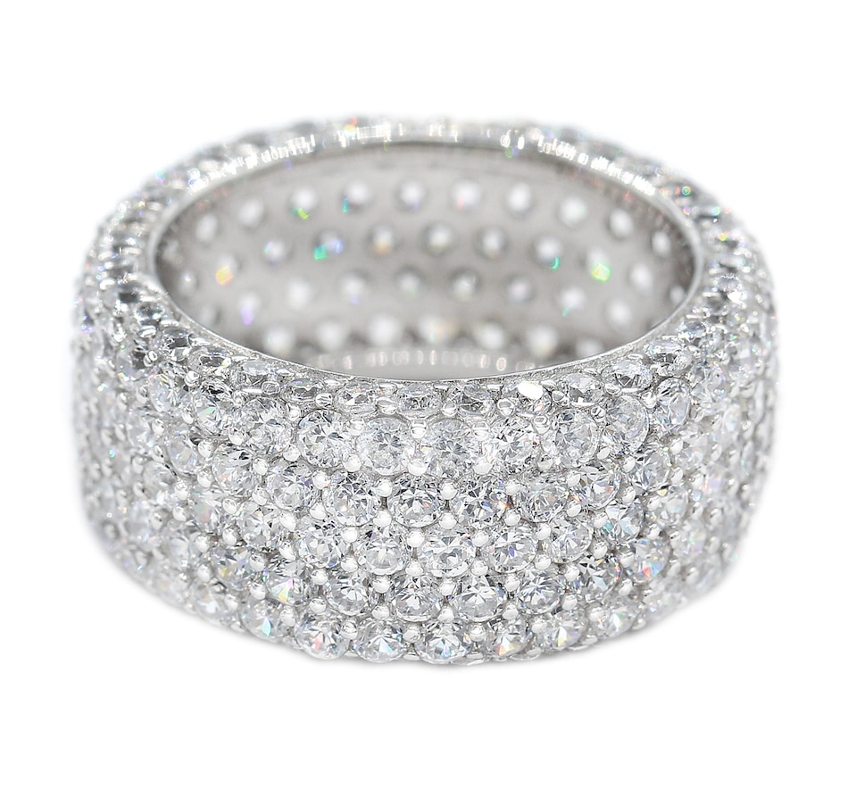 Diamonelle Sterling Silver Diamonelle Eternity Band Ring - TSC.ca