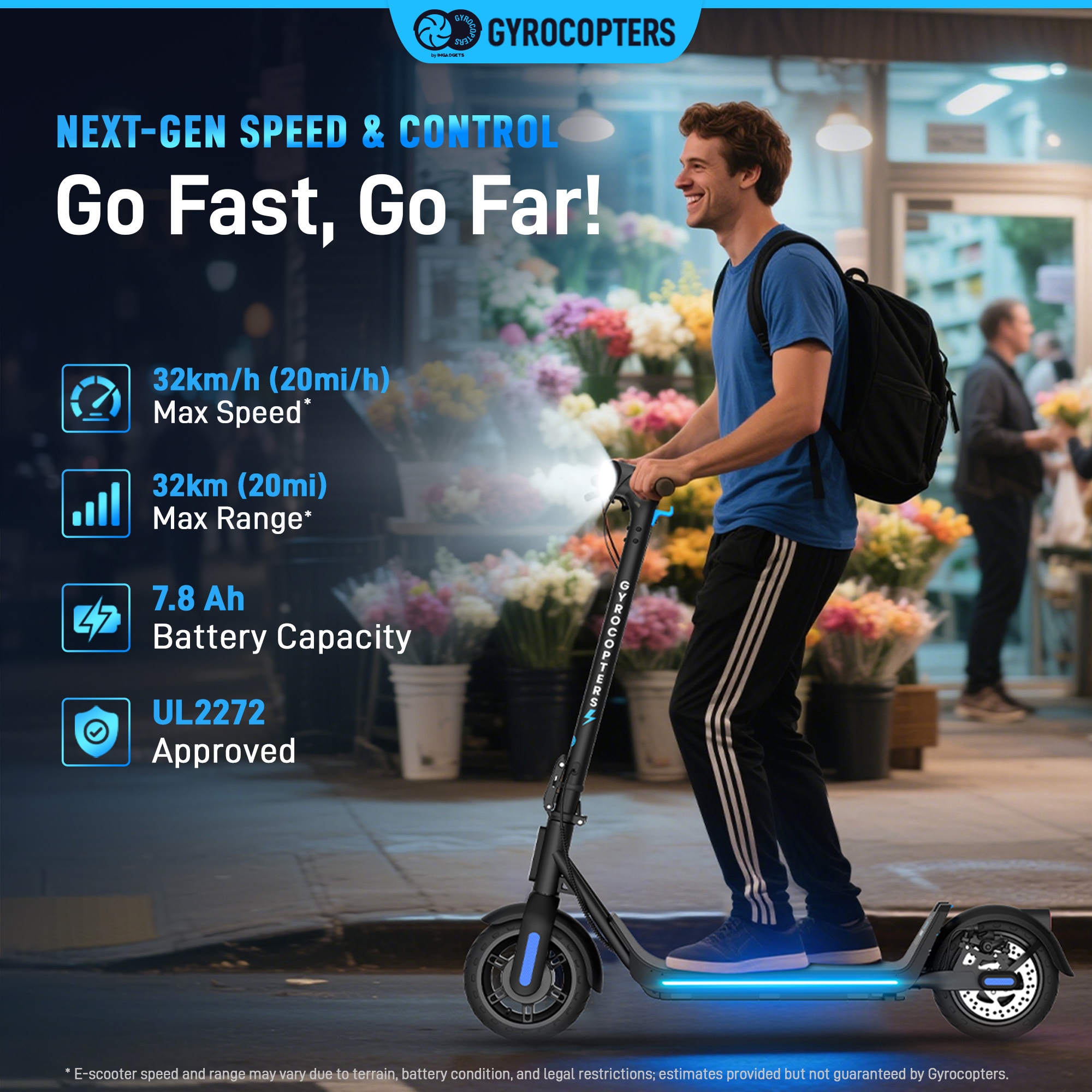 Gyrocopters Flash X Electric Scooter - TSC.ca