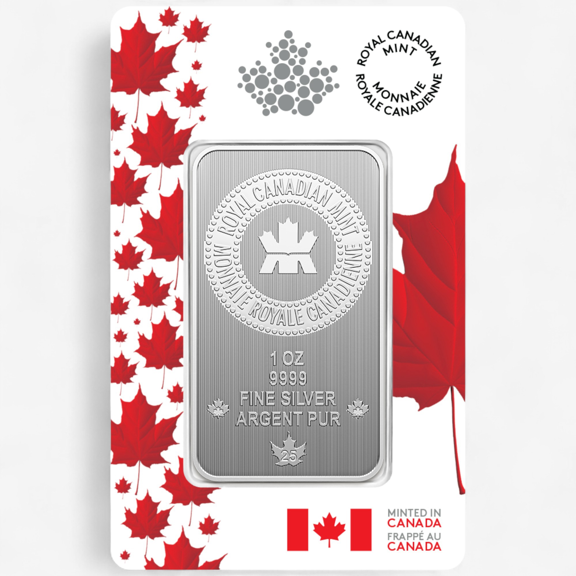 2025 1 Ounce Proudly Canadian Royal Canadian Mint Silver Bar - TSC.ca