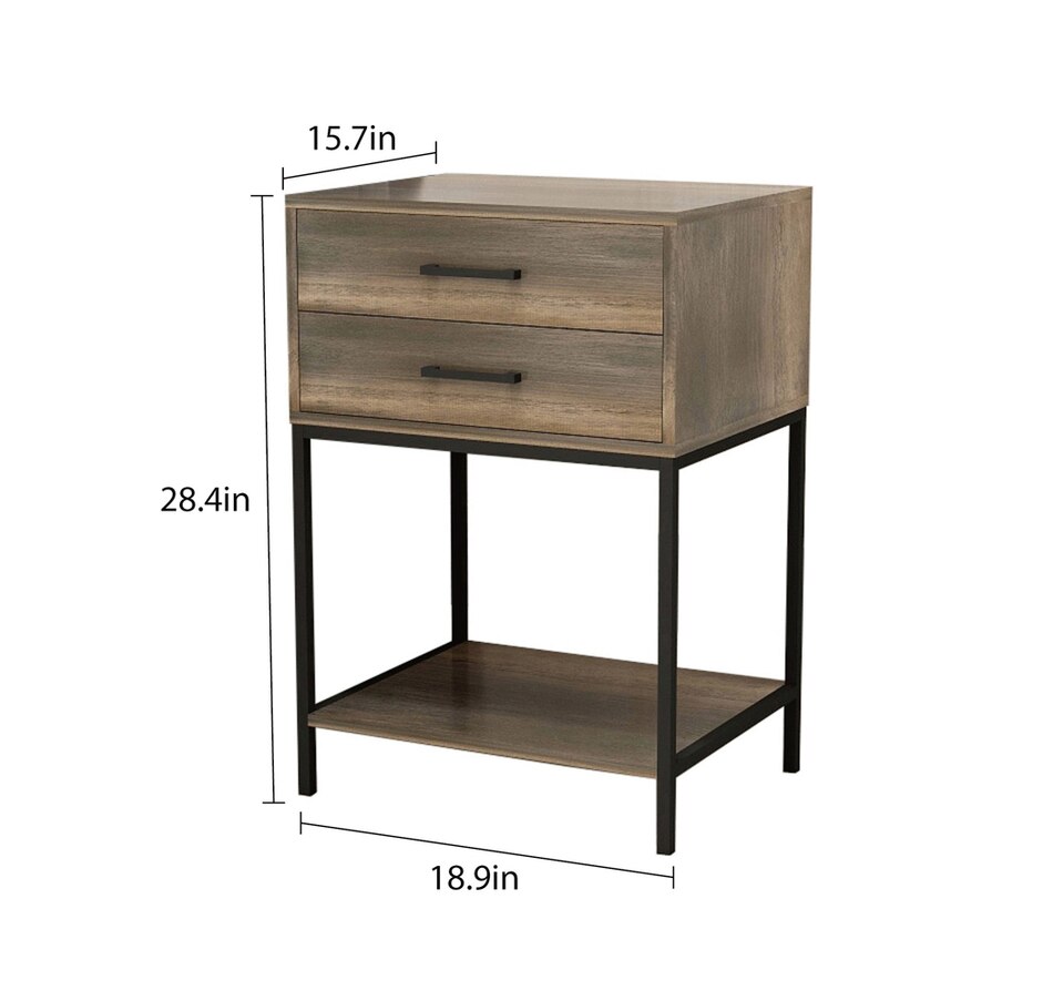 Highmore Rowan End Table with Two Drawers - TSC.ca