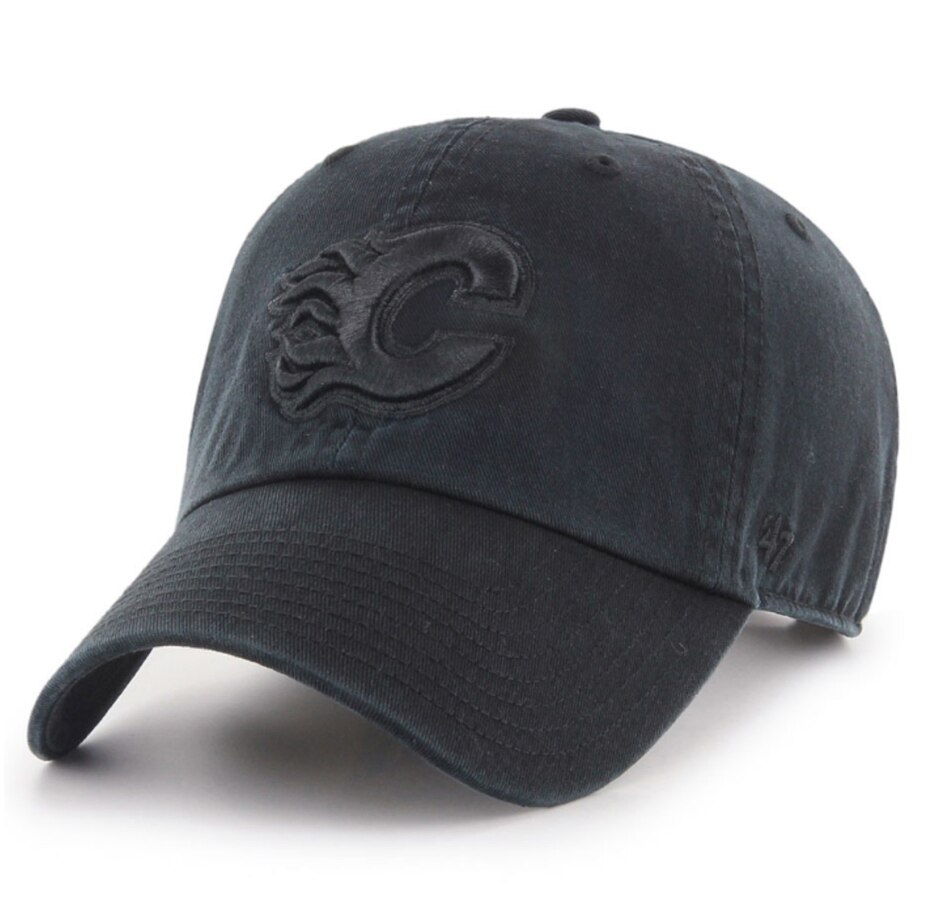 '47 NHL Clean-Up Cap Black on Black Calgary Flames - TSC.ca