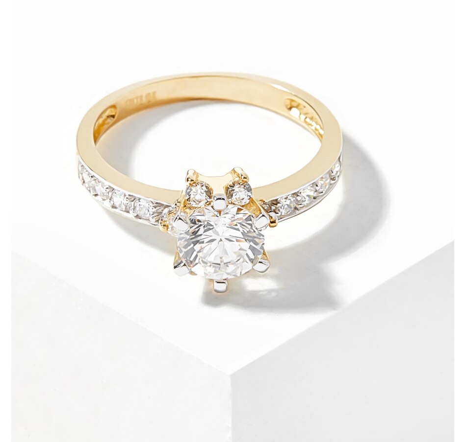 Diamonelle 10K Yellow Gold Round Diamonelle Engagement Ring - TSC.ca