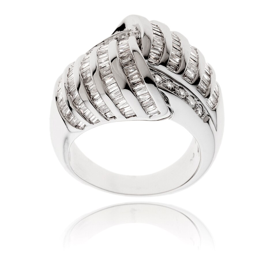 Jewellery - Rings - Domes - 18KT White Gold 1.02CTW Channel-Set Diamond ...