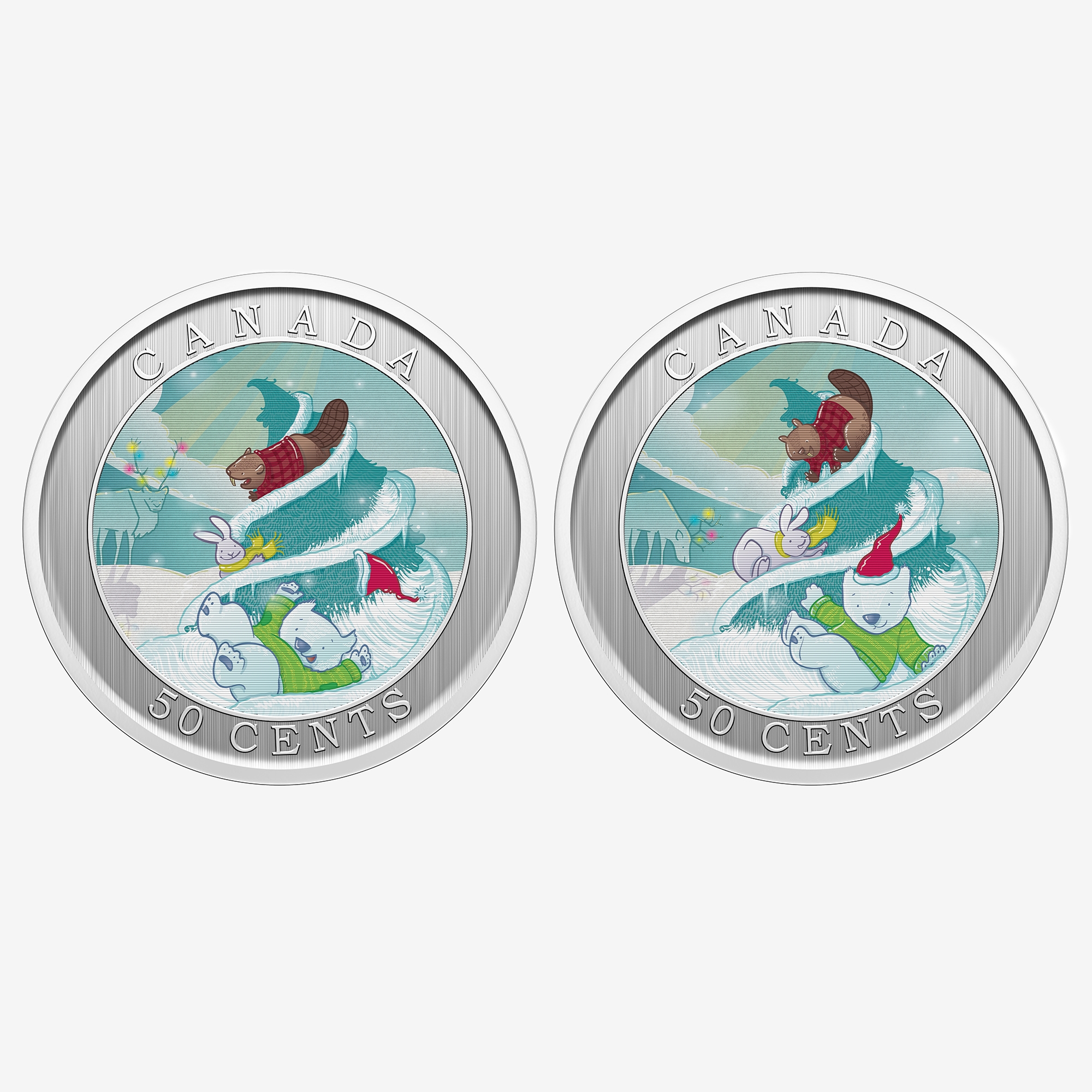 2025 Whimsical Holiday Tree Lenticular 50-Cent Coin - TSC.ca