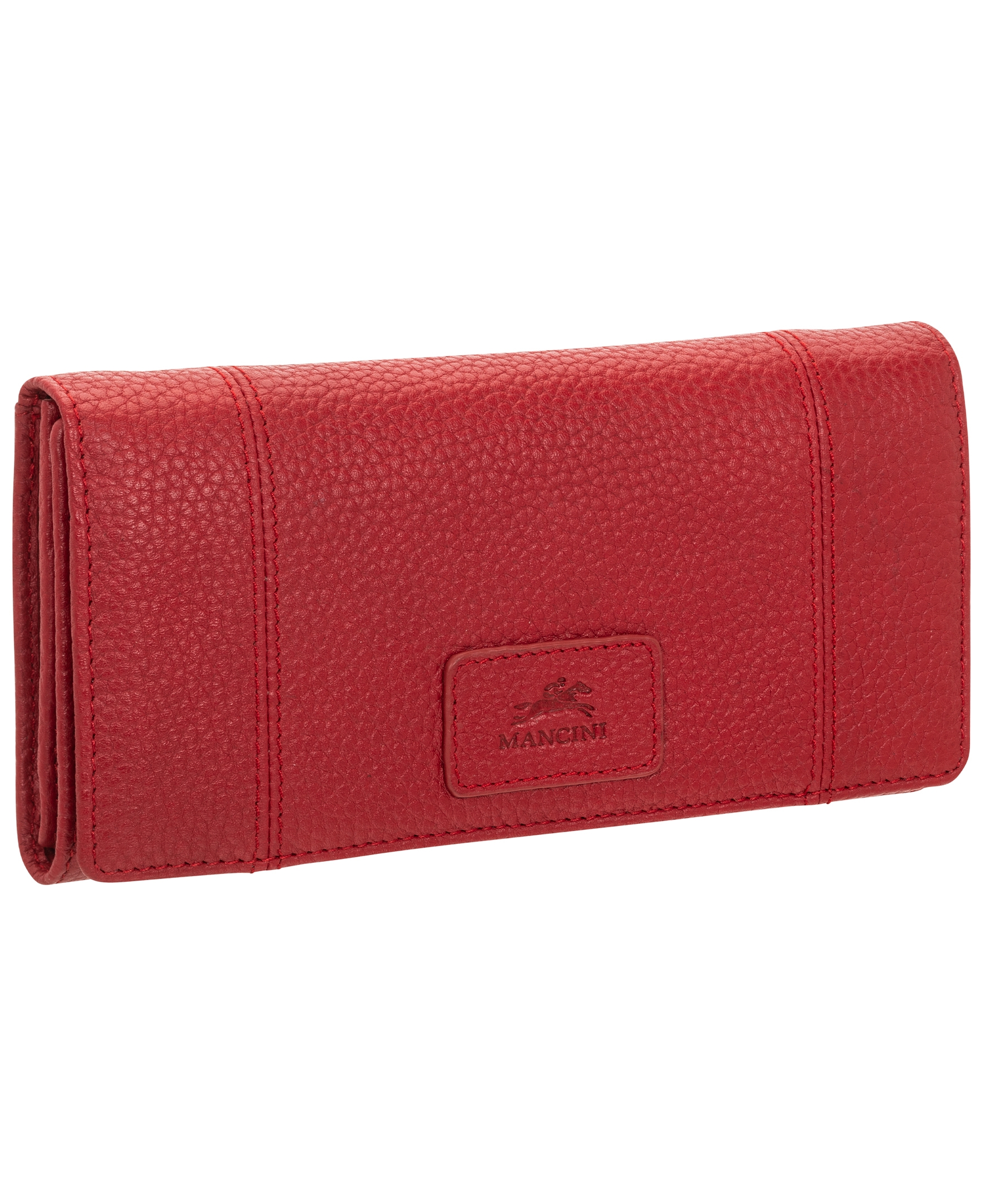 Mancini Pebbled Collection Ladies RFID Secure Trifold Wing Wallet - TSC.ca