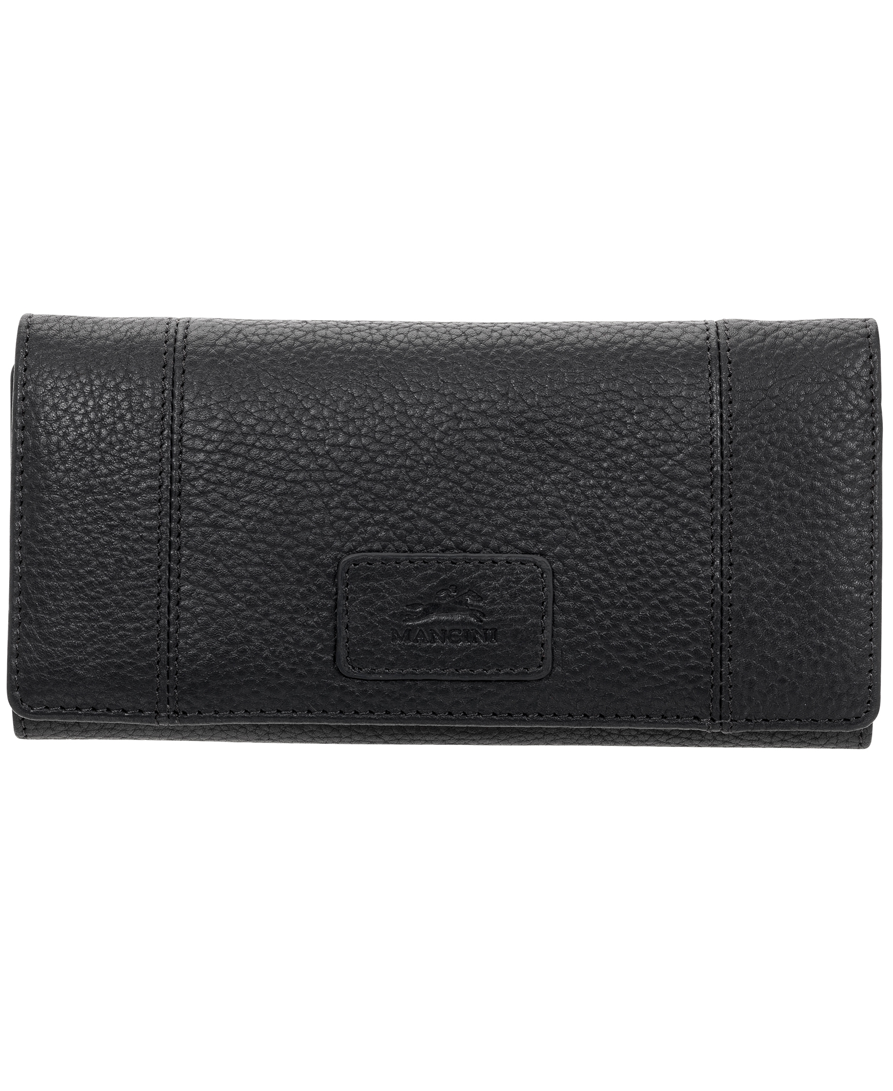 Mancini Pebbled Collection Ladies RFID Secure Trifold Wing Wallet - TSC.ca