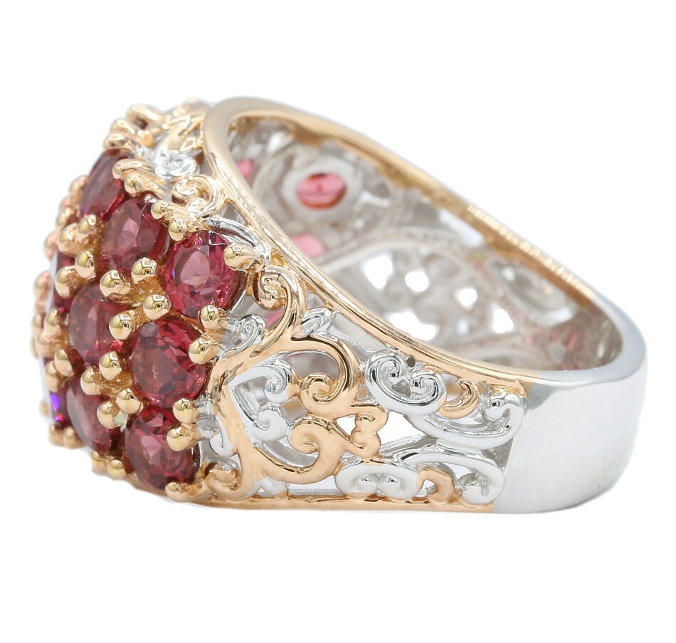 Gems En Vogue Palladium Silver Rose Garnet Ring - TSC.ca