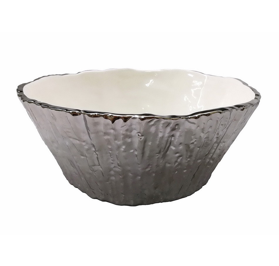 Elegance Silver Tree Bark Bowl- 10.5" - TSC.ca