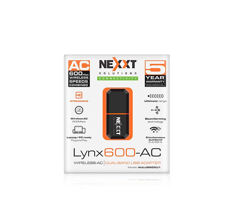 Nexxt Adapter Wireless AC Dual Band USB Lynx 600-AC 600 Mbps - TSC.ca