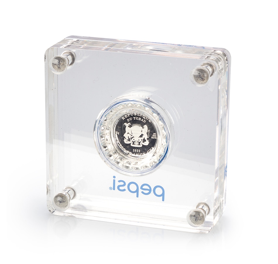 2022 Vintage Style Pepsi Bottle Cap Coin 500 Francs Fine Silver - TSC.ca