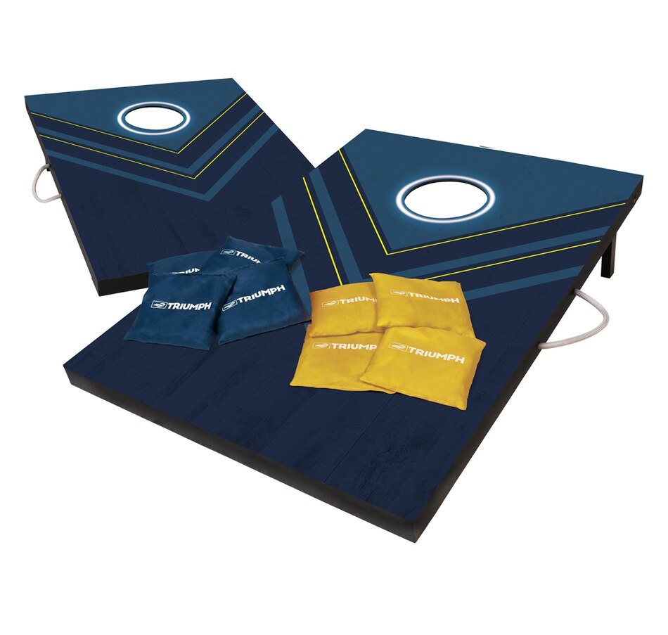 Triumph Led Blue And Yellow 2x3 Cornhole Set - TSC.ca